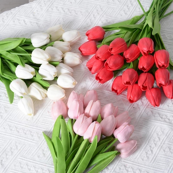 Other | Artificial Decoration Tulips Silk Flowers 1 For 5 Pieces | Poshmark
